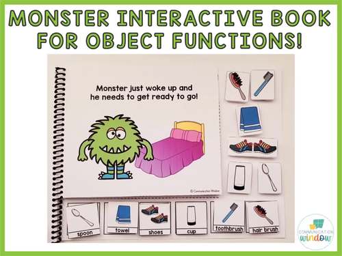 Monster Object Functions Interactive Book - Halloween by Communication ...