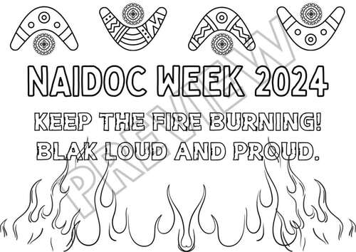 NAIDOC Week 2024 - Colouring Pages (6) by TeacherTub | TPT