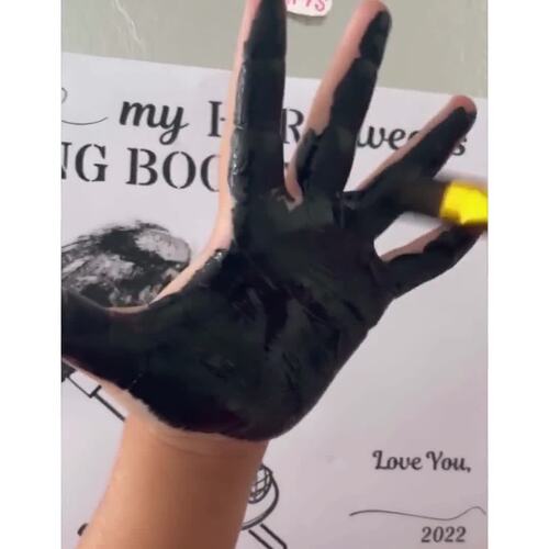 Father's Day Handprint Craft for Coal Miner Dad by Mr Mintz Crafts