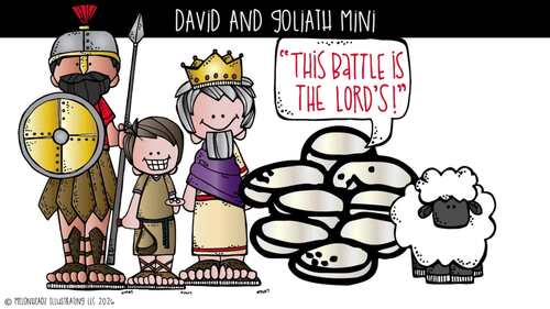 David and Goliath clip art, Bible Mini by Melonheadz Clipart | TPT