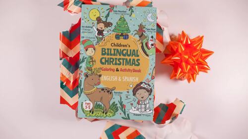 Children's Bilingual Christmas Coloring & Activity Pages, English ...