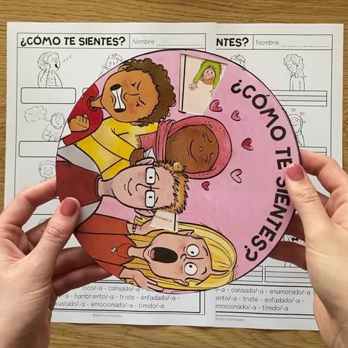 LOS SENTIMIENTOS - Rueda de Vocabulario by My Teaching Factory | TPT