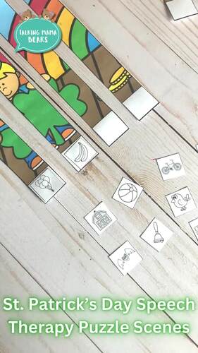 St. Patrick's Day Speech Therapy Articulation Puzzles by Talking Mama Bears