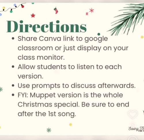 12 Days of Christmas Discussion and Writing Guide by Saving Time 4 You!