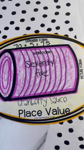 Thanksgiving Math Place Value Craft by The Teaching Diva Corner | TPT