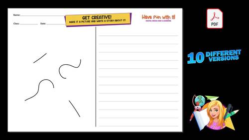 Make a picture and write a story - Creative writing sheets. by Have fun ...