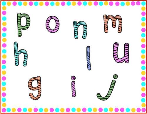 Printable Bulletin Board Letters, Editable Abstract Large Alphabet Letters