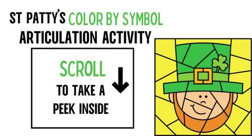 Saint Patrick's Day Articulation Color By Code: P, B, T, D | TPT