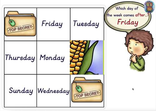 Calendar Boom Cards Days of the Week Games by Funny Owl | TPT