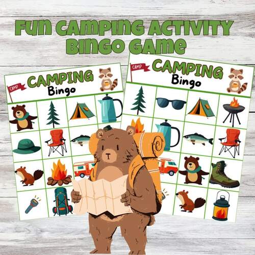 Engaging Camping Bingo Activity Printable for Classroom Learning