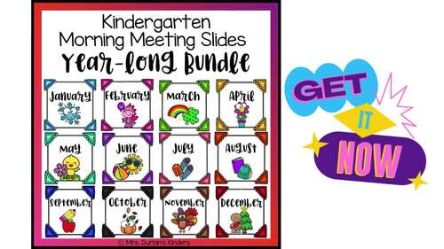 Morning Meeting Slides YEAR-LONG BUNDLE|Interactive+Editable Digital ...