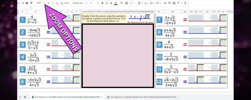 PIXEL ART: Divide Radicals (Rationalize Binomial Denominator) DISTANCE ...