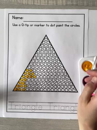 Shape Q-Tip Dot Painting Activity Fine Motor Skills Dot Art - Back to ...