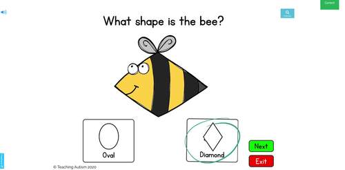 Spring Boom Cards 2D Shape Matching | Special Education Distance Learning