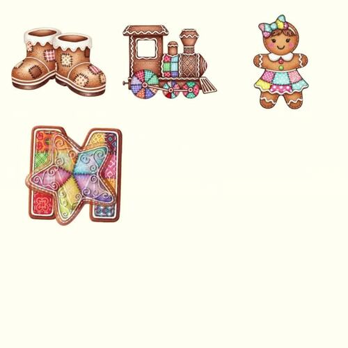 Gingerbread Cookies PNG • 16 Digital Clipart Files • Transparent Background