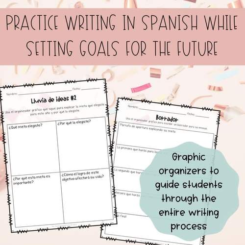 New years activity in Spanish - Resoluciones de año nuevo | TPT