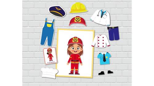 Community Helpers Dress Up Activity. Professions Activity for Kids
