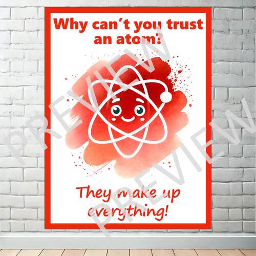 Science Puns Posters #1 | STEM Dad Jokes | Bulletin Board Science Class ...