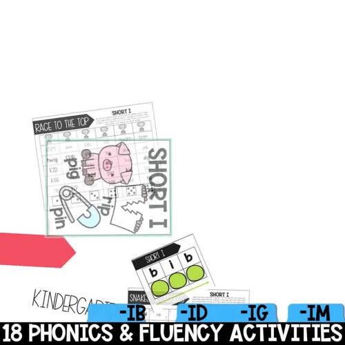 Short I CVC Word Work Worksheets & Activities Kindergarten Phonics or ...