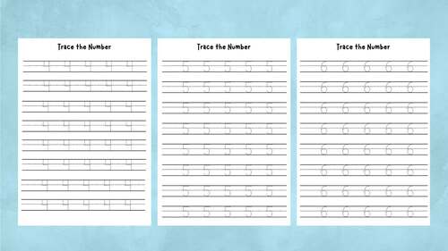 Numbers 1-100 Tracing Worksheet Pack, Preschool, Handwriting, Counting ...