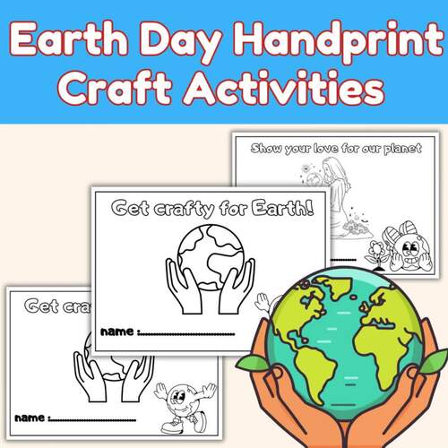 Earth Day Handprint Craft Activities - Handprint Craft cards | TPT