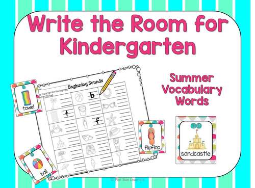 Write the Room Center Summer Activities For Kindergarten by Pint Size ...