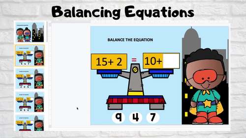 Google Slides Balancing equations addition within 20- English | TPT