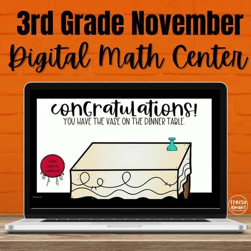 3rd Grade Thanksgiving Math Google Slides Game | Distance Learning