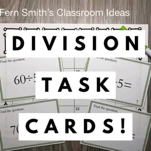 Divide By 5 and 10 Task Cards by Fern Smith's Classroom Ideas | TPT