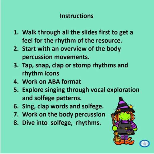 Digital Old Mother Witch, Halloween, Kodaly Inspired, So, Mi ...