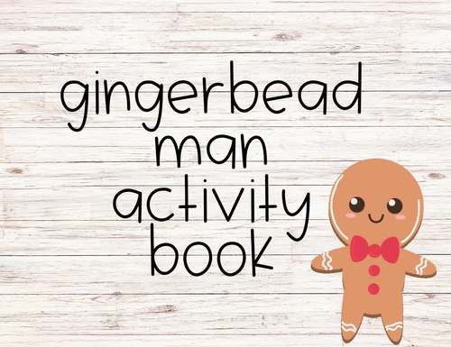 Preschool Winter Activity Book - Gingerbread Man - Review Worksheets ...