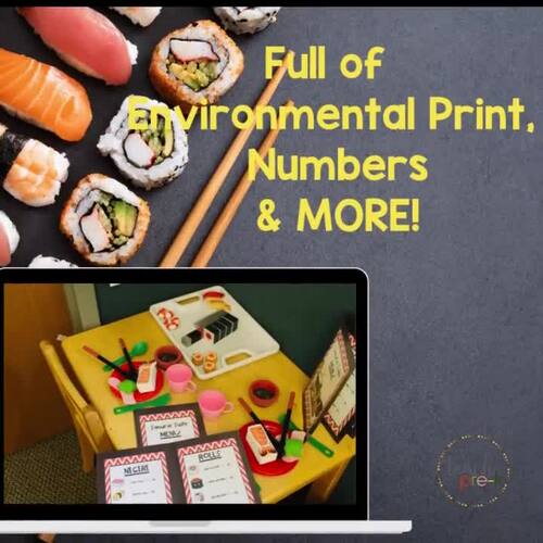 Sushi Restaurant Dramatic Play Center Printables, Signs, & Labels by ...