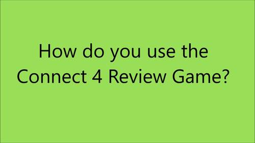 Connect 4 Review Game Activity Template - Digital Resource for All Subjects