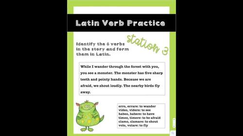 Latin Verbs: Stations Bundle by Amy Skillicorn | TPT