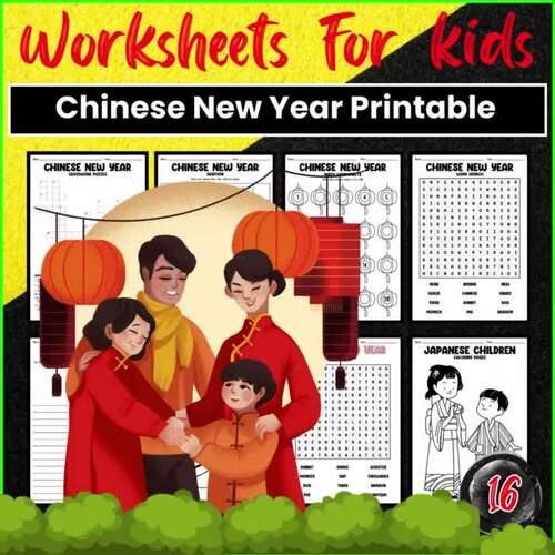 Chinese New Year Printable Worksheets for Kids by Lib Anatomy school
