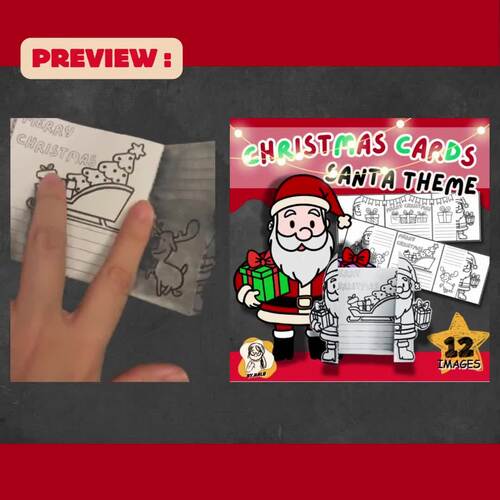 Santa-Themed Christmas Cards – 12 Versions for Personalized Holiday ...