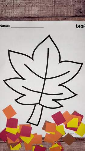 Fall Autumn Leaves Tear Art Craft Fine Motor, Back to School TK ...