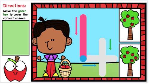 Google Classroom Apple Counting Digital Math Center by Della Larsen's Class