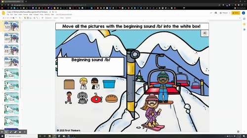 Phonemic Awareness Sound Identification Winter Phonics Game by First ...