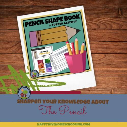Pencil Shape Book - Back to School by Happy Hive Homeschooling | TPT