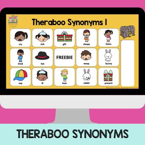 Theraboo Synonyms: No Print Interactive Cariboo Game for Speech Teletherapy