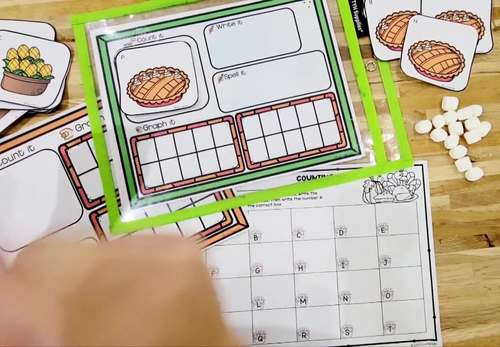 Thanksgiving Turkey Counting Mats | Math Centers | Ten Frames Kindergarten