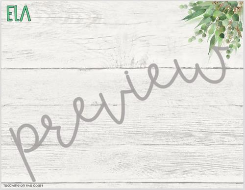 Meet the Teacher Slides: Eucalyptus and Shiplap | Google & PowerPoint BTS