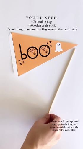 Halloween Boo Basket Printable Flags by Stephanie Orlando - 3 Blonde ...