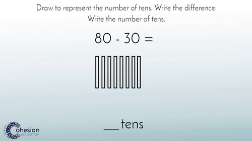 Draw a Model to Add and Subtract Tens by Cohesion Education | TpT