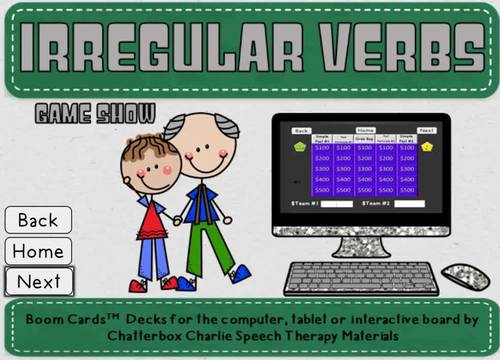 Irregular Verbs Game Show Boom Cards | TPT