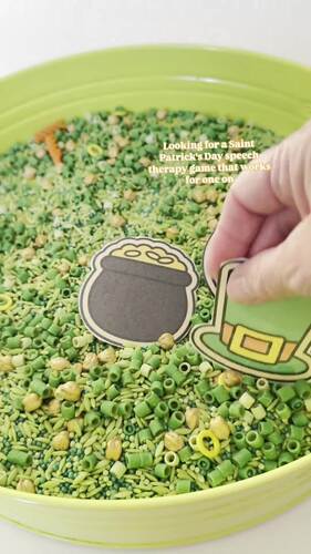 St. Patrick’s Day Speech Therapy Preschool Game and Craft for Mixed Groups
