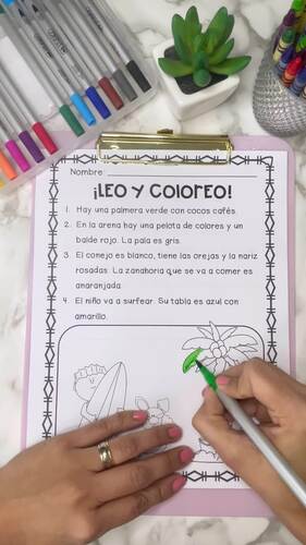 Comprensión de Lectura | Leo y Coloreo | Leo y Dibujo | Reading Activities