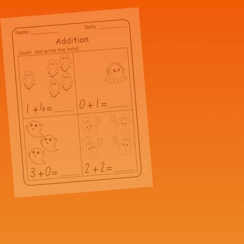 Halloween Ghost Addition Worksheets Within 10 | Kindergarten Math ...