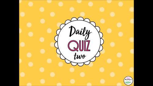 Daily Quiz SET 1 by Hello Mrs Redfern | TPT